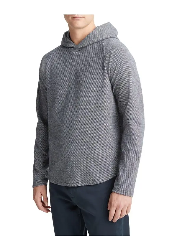 Vince Long-sleeved Hooded Pullover With Ribbed Details - Gray