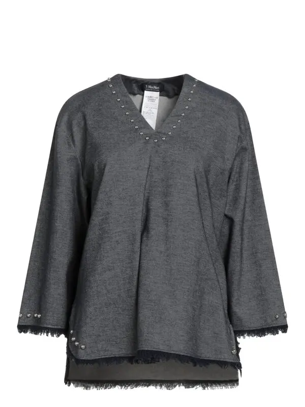 Max Mara Solid-color Denim Top - Blue