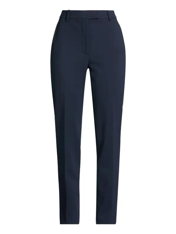 Max Mara Solid Stretch Slim Pants - Blue