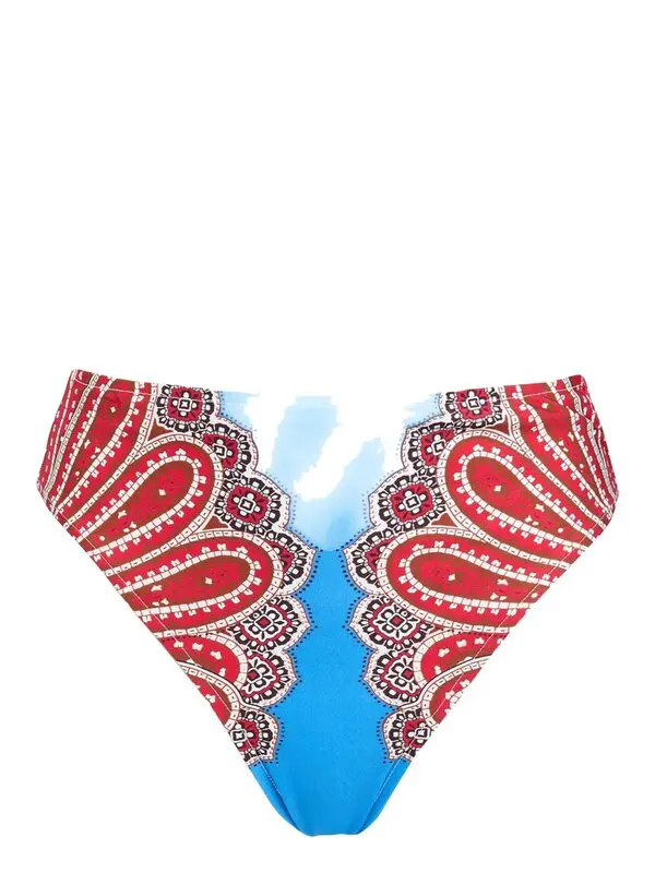 Farm Rio High-waisted Paisley Print Swim Shorts - Multicolor