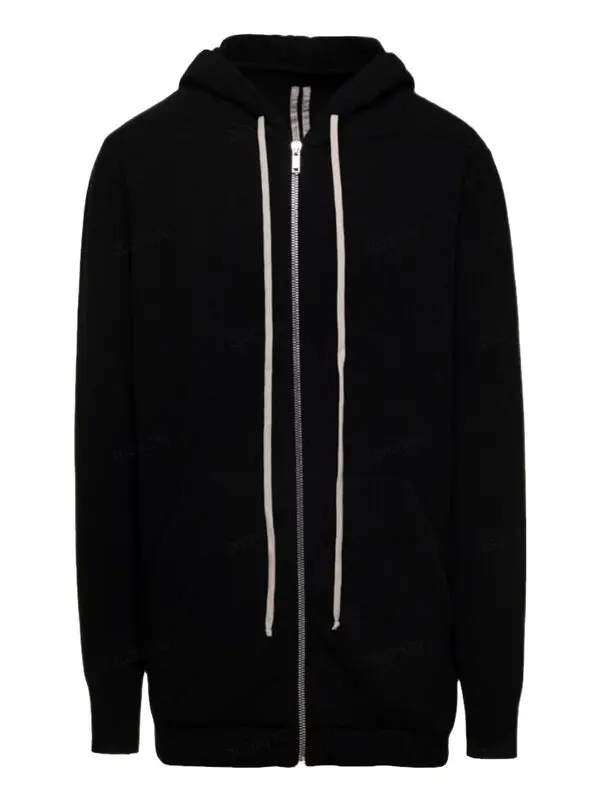 Rick Owens Zip-up Drawstring Hoodie - Black