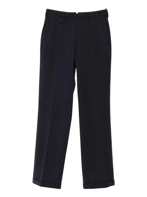Seventy Pressed-crease Tailored Trousers - Navy Blue