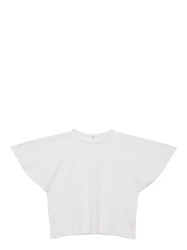 BASERANGE Crew Neck T-shirt With Wide Sleeves - Off White