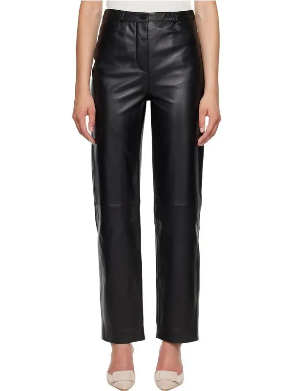 Loulou De Saison Cobe Straight-leg Pants - Black