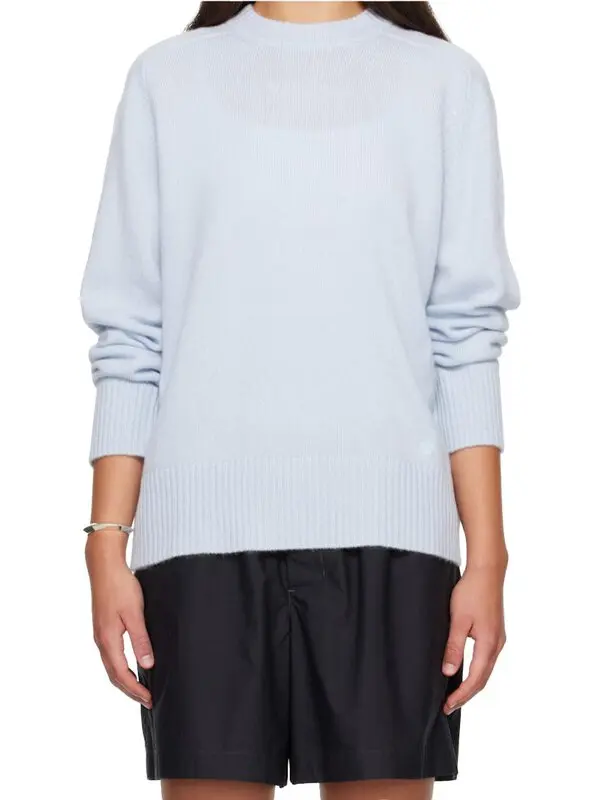 Loulou De Saison Long-sleeved Crewneck Jumper - Light Blue