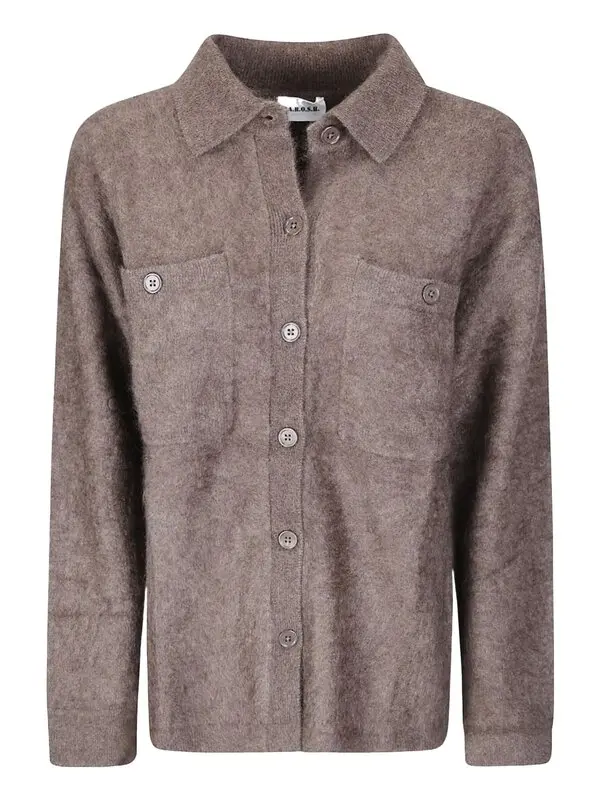P.a.r.o.s.h Buttoned Shirt Cardigan - Gray