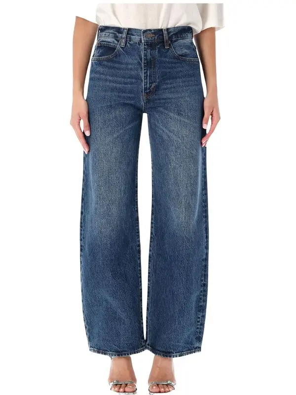 FRAME High-waisted Wide-leg Jeans - No