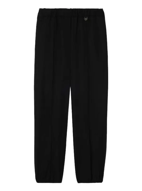 Burberry Wool Twill Jogging Pants - Black