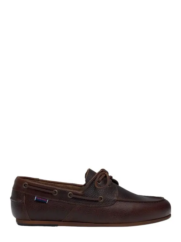 SEBAGO Owen Textured Leather Boat Shoes - Brown