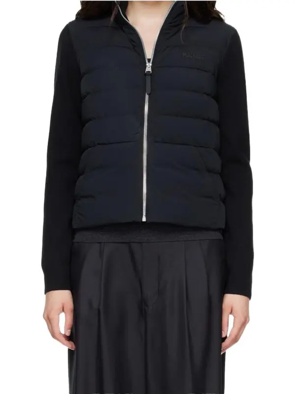Mackage Gretel Hybrid Down Jacket With Knitted Sleeves - Black