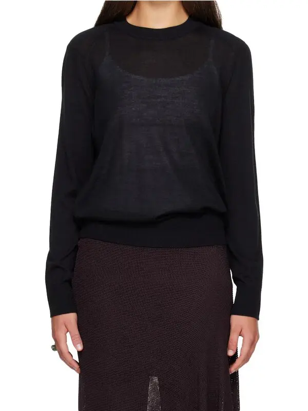 Loulou De Saison Ditto Fine Knit Cashmere Sweater - Black