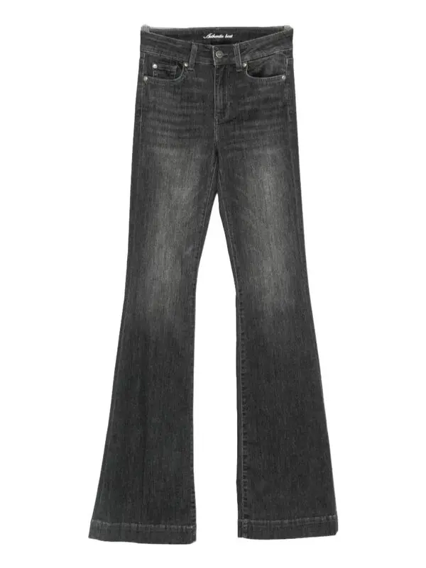 Liu Jo Faded Flared-leg Jeans - Black