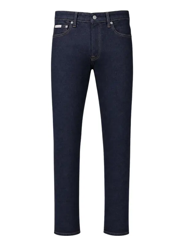 Calvin Klein Patch Straight Leg Jeans - Navy