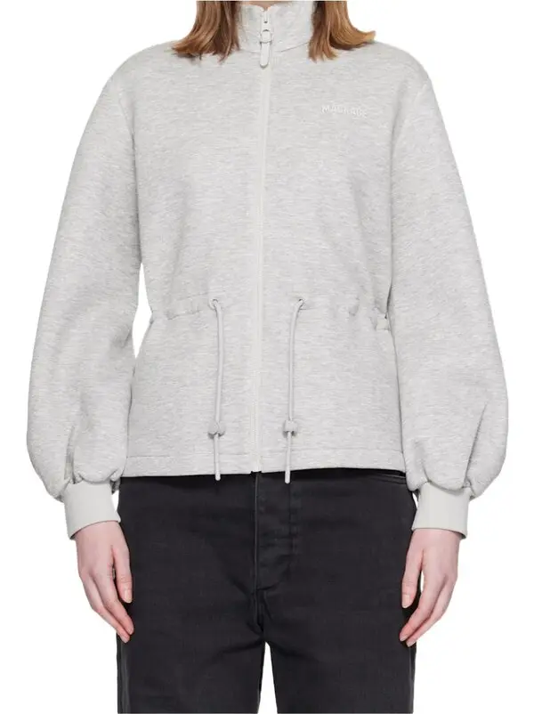 Mackage Finola Casual Zip-up Jacket With Drawstring Waist - Grey