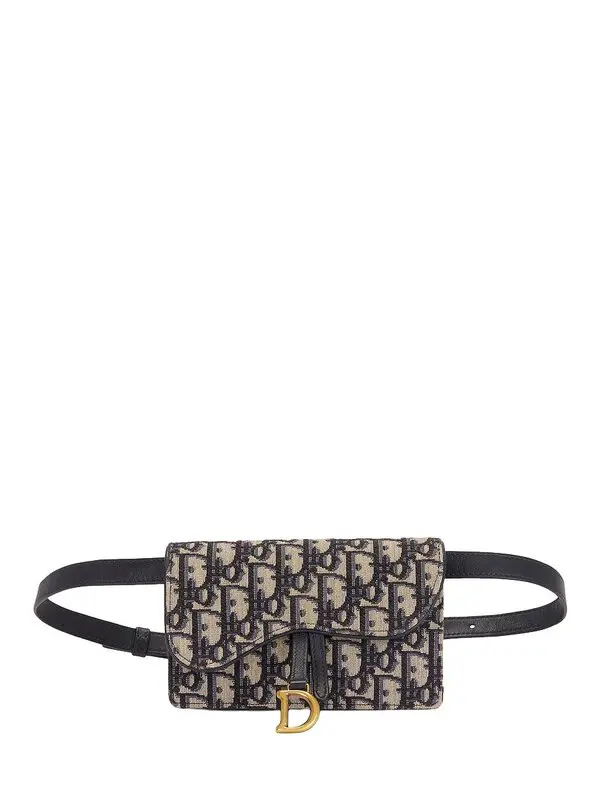 Dior Oblique Saddle Belt Bag - Blue