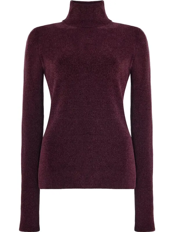 Gabriela Hearst Torcello High-neck Silk Top - Purple