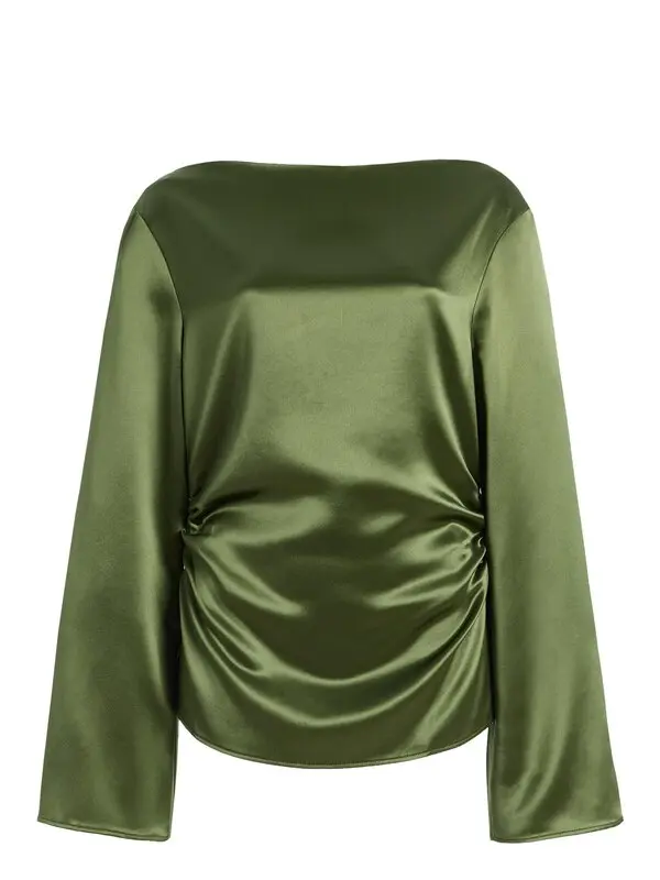 THIRD FORM Anchored Satin Top - Olive