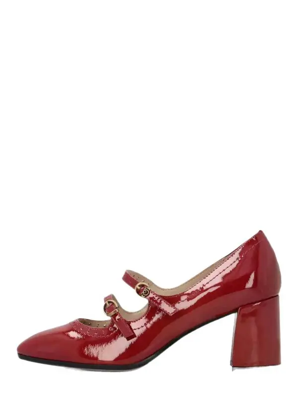 Pinko Patent Finish Double-strap Pumps - Red