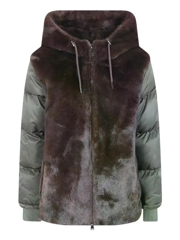 BETTA CORRADI Faux Fur Padded Jacket - Brown