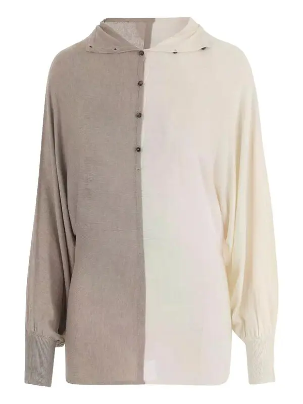 Jacquemus Two-tone Draped Top - Neutrals