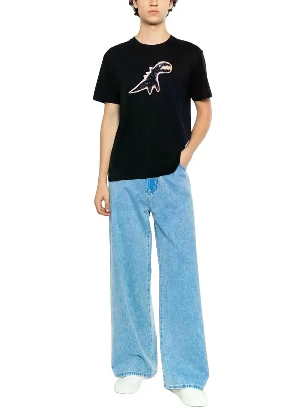 AGNES B. Dinosaur Patch T-shirt - Black