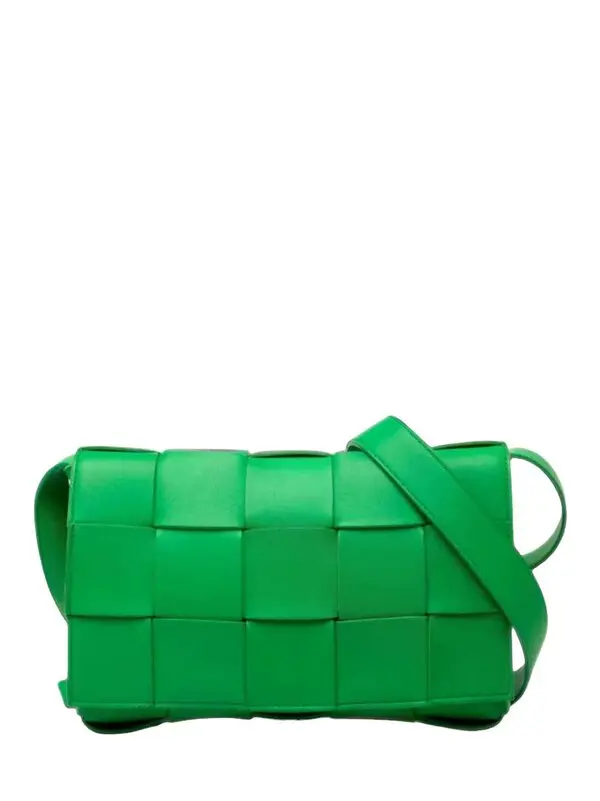Bottega Veneta Nappa Intrecciato Cassette Crossbody Bag - Green