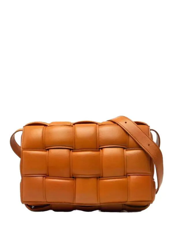 Bottega Veneta 2012-2026 Nappa Intrecciato Padded Cassette Crossbody Bag - Orange