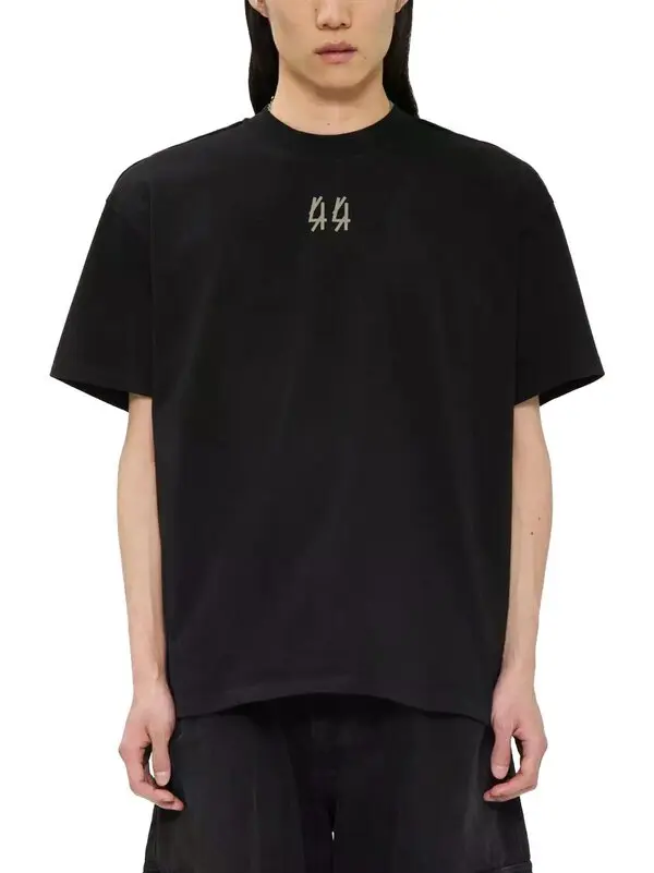 44 LABEL GROUP Logo-print Short-sleeve T-shirt - Black