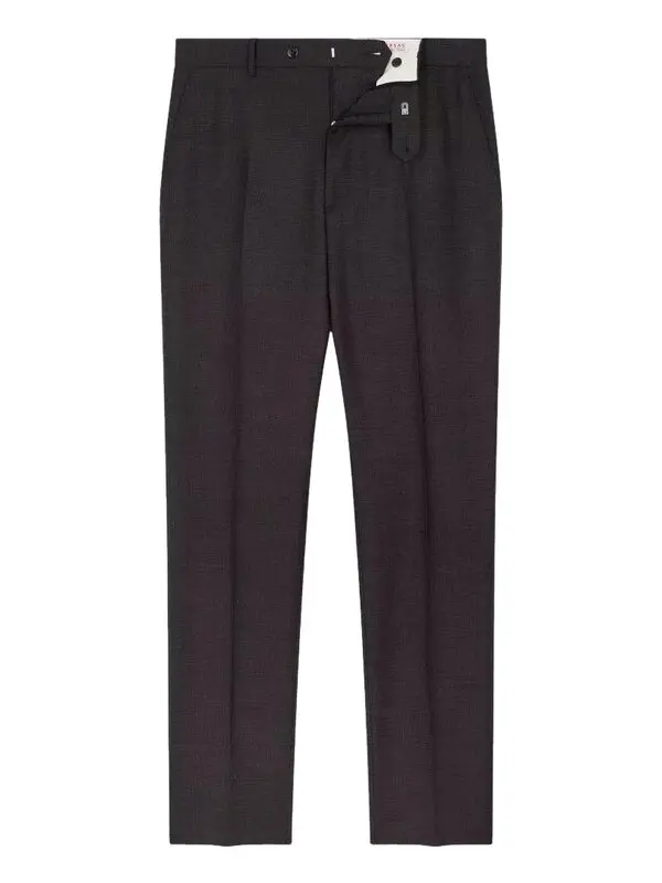 FURSAC Checked Tailored Trousers - Grey