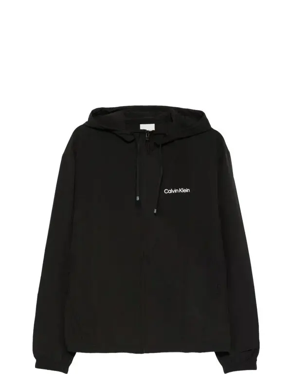 Calvin Klein Zip-up Hooded Jacket - Black