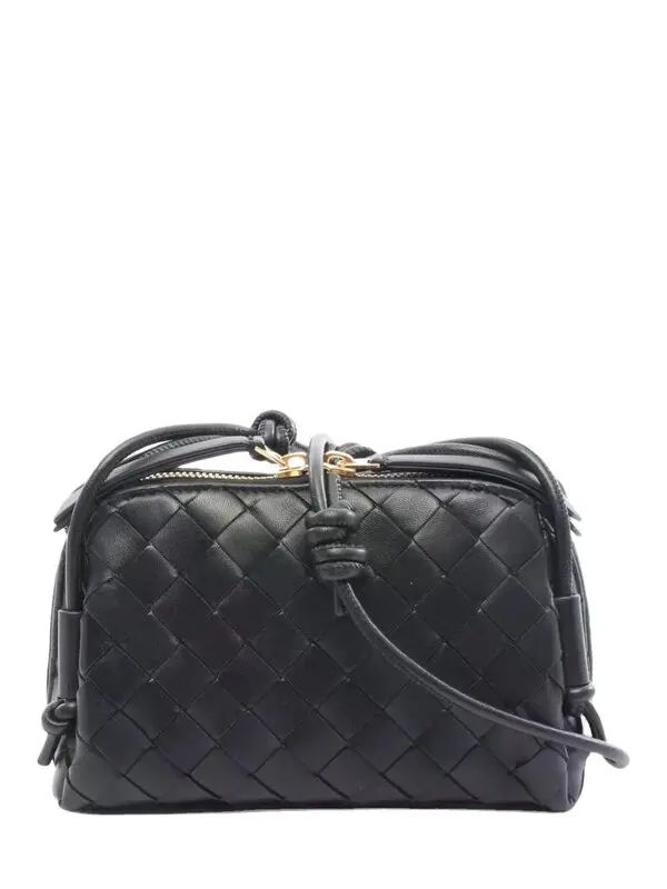 Bottega Veneta Intrecciato Shoulder Bag - Black
