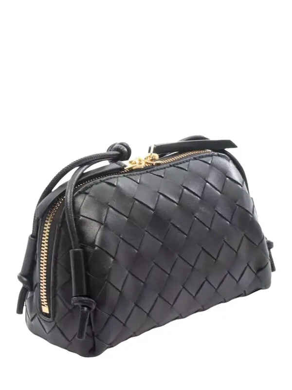 Bottega Veneta Intrecciato Shoulder Bag - Black