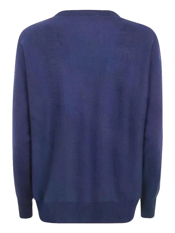 D.exterior Fine-knit Sweater - Blue