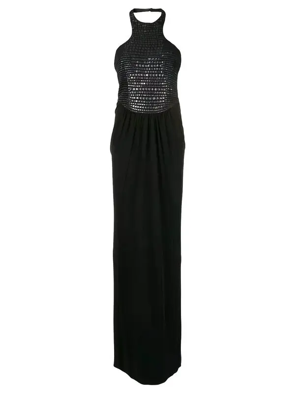 TOM FORD Embellished Halterneck Gown - Black