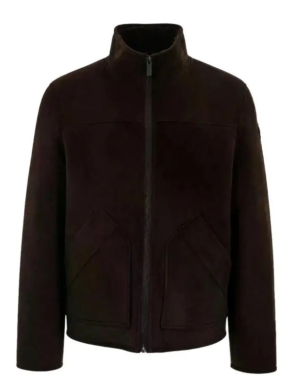 COLMAR Suede-effect Zip-up Jacket - Brown