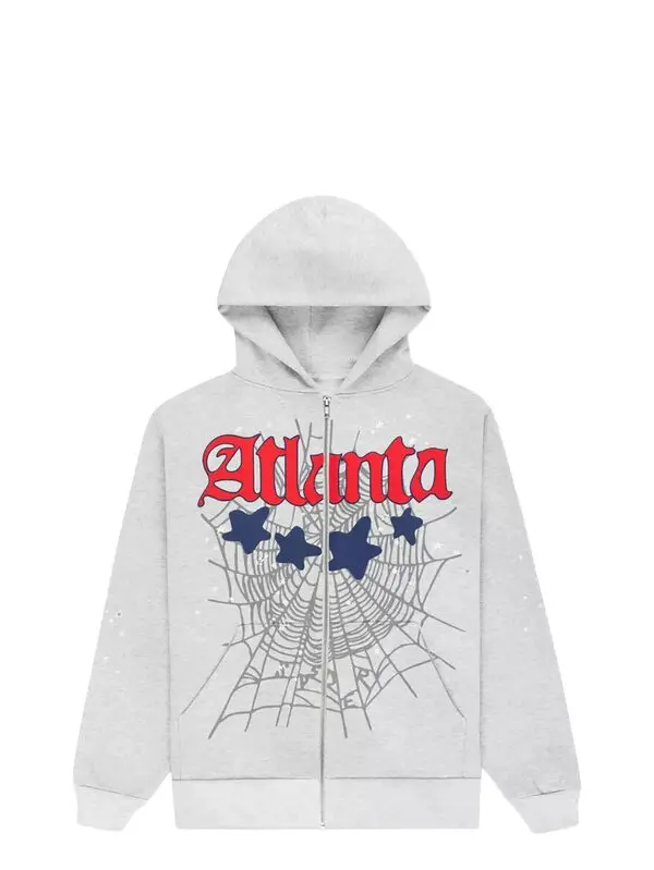 SP5DER Atlanta Spiderweb Hoodie - Grey