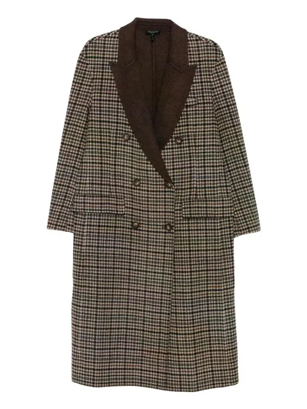 Rag & Bone Check-pattern Double-breasted Coat - Brown