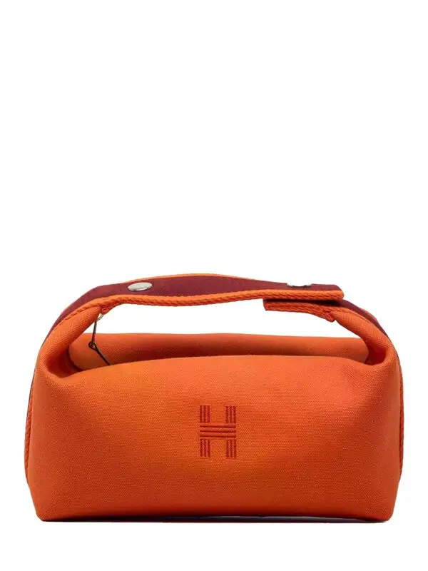 Hermès Canvas Toile Bride A Brac Vanity Bag - Orange