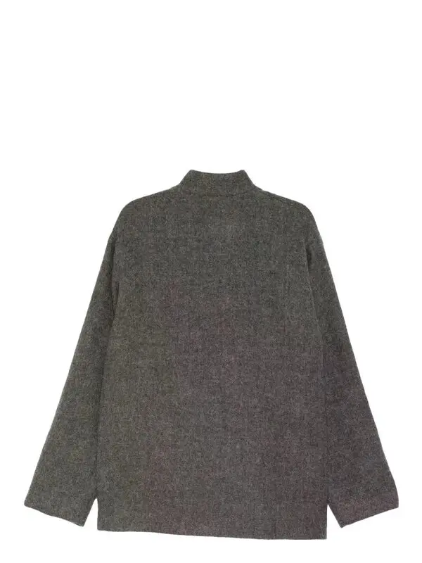 UMA WANG Virgin Wool Frog Fastening Jacket - Grey