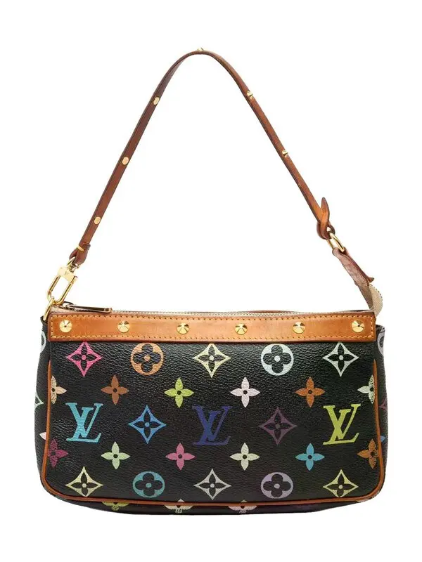 LOUIS VUITTON 2004 Monogram Multicolore Pochette Accessoires Shoulder Bag - Black