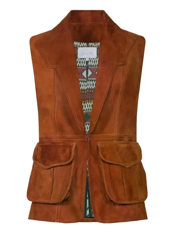 Johanna Ortiz Visionary Suede Vest - Brown