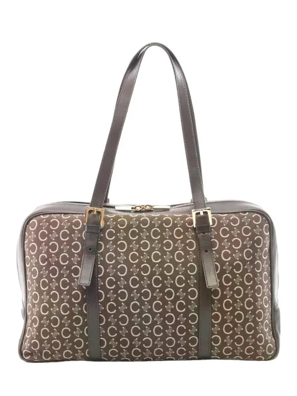 Celine Macadam Canvas And Leather Tote Bag - Brown