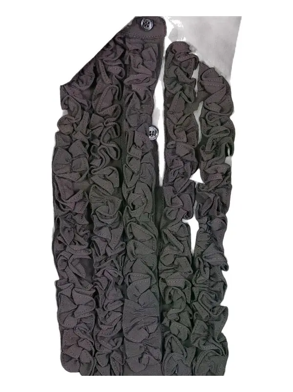 Seventy Ruffled Cotton Shirt - Brown