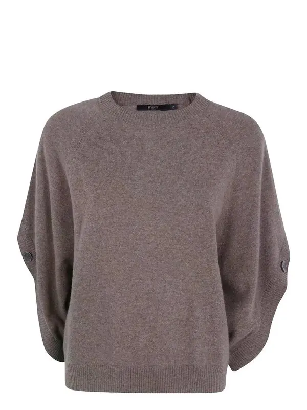 Seventy Button-detail Raglan-sleeve Sweater - Brown