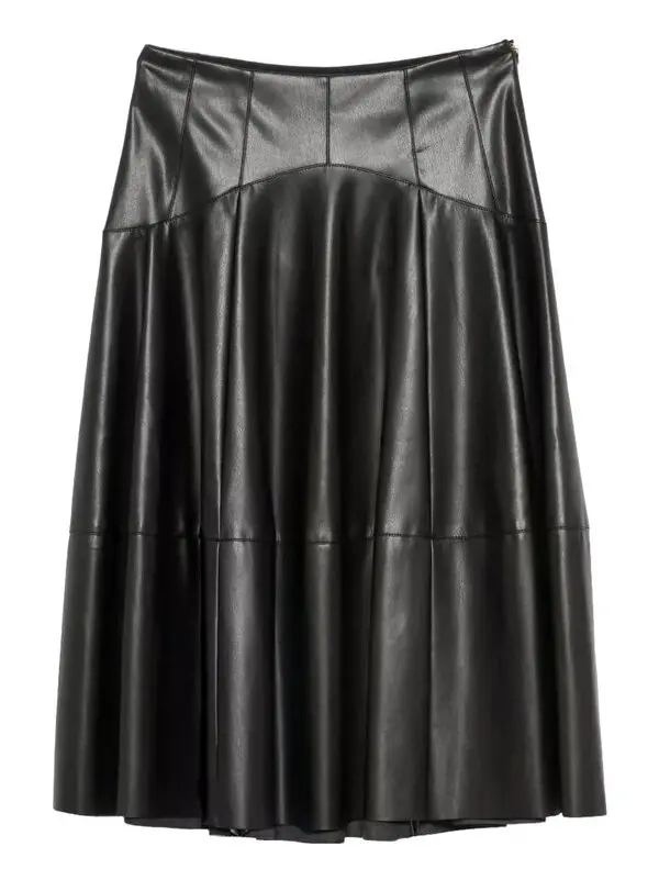 Liu Jo Panelled Pleated Skirt - Black