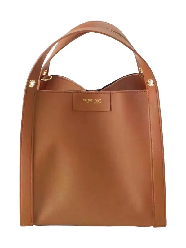Celine Supple Calfskin Cube Satchel - Brown