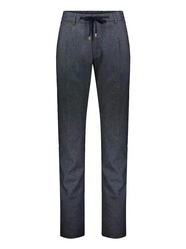 MOORER Anton Drawstring-waist Trousers - Blue