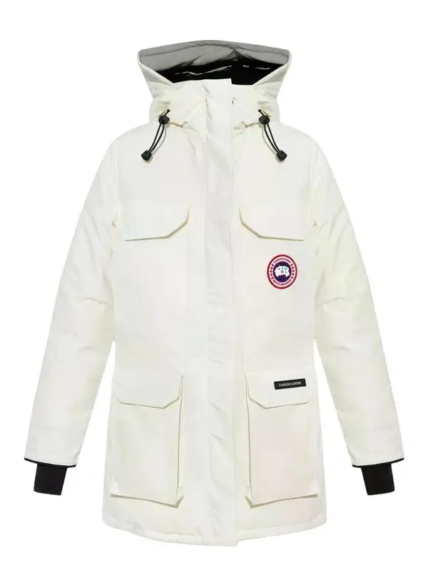 Canada Goose Expedition Parka Coat With Hood - White