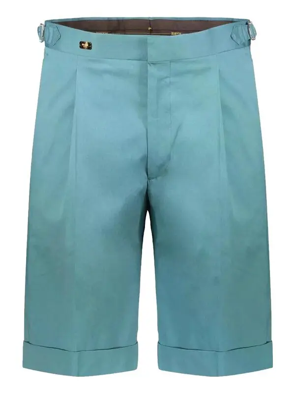 MOORER Manfredi Turn-up Shorts - Blue