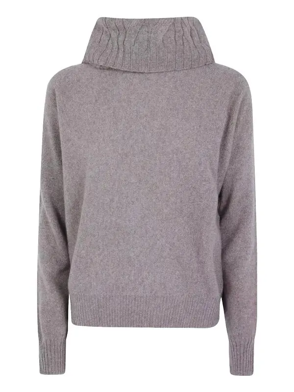 D.exterior Cable-knit Roll-neck Sweater - Brown